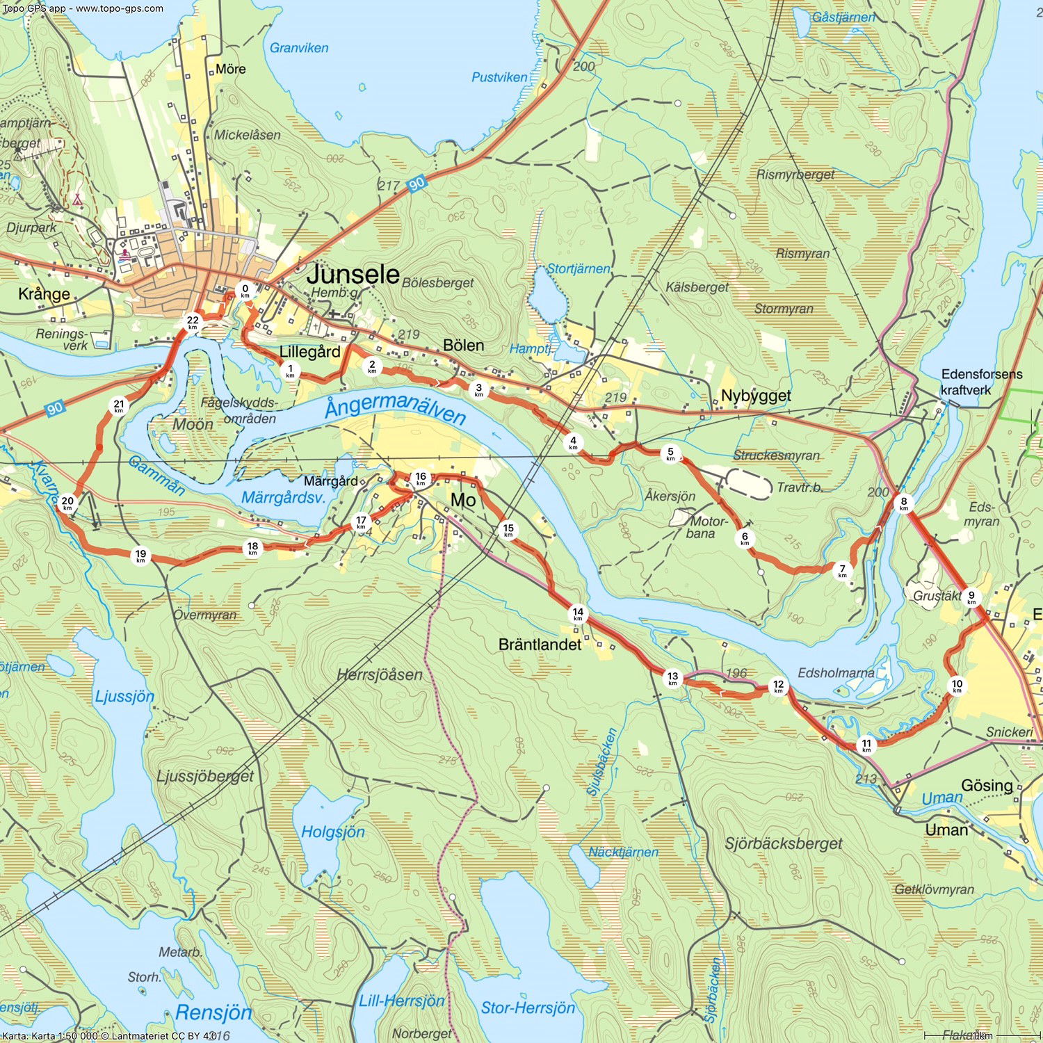 Byarna runt Junsele — Naturkartan