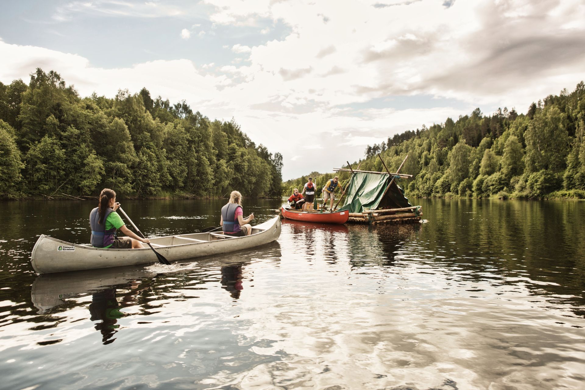 Timber rafting on the river Klarälven | Naturkartan